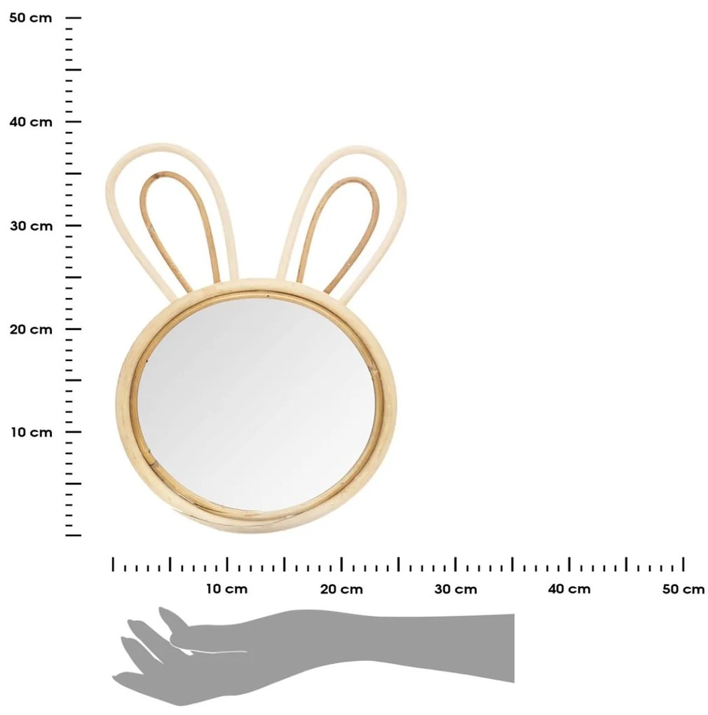 Zrcadlo Rabbit, hnědé