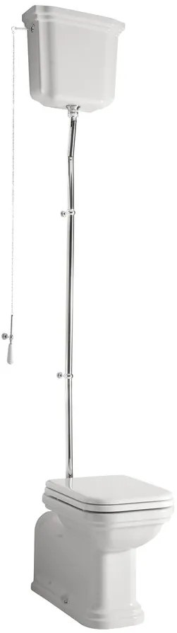 Kerasan WALDORF WC mísa 37 x 42 x 65 cm s nádržkou spodní zadní odpad chrom bílá WCSET19-WALDORF