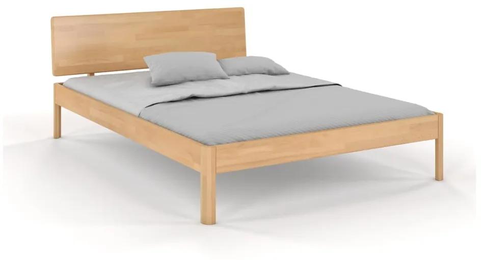 Dvoulůžková postel z bukového dřeva 160x200 cm v přírodní barvě Ammer – Skandica