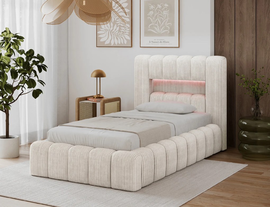 Postel Lamica 90x200 + Kovový rám/plynový výtah/kontejner