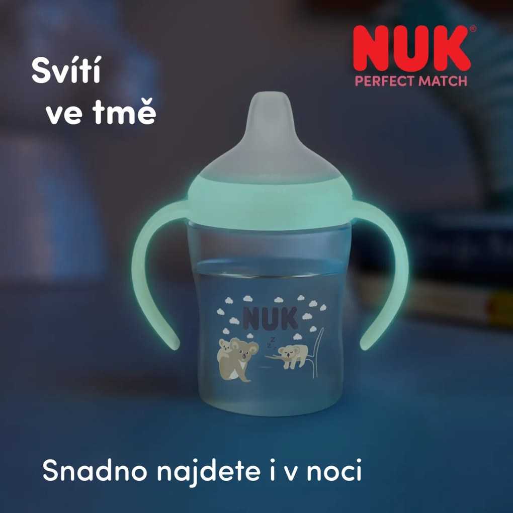 NUK Lahvička na učení svítící Perfect Match koala