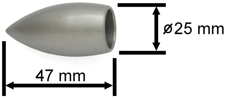 GARNÝŽE-HEBR Garnýž Špice matná stříbrná dvojitá 300 cm