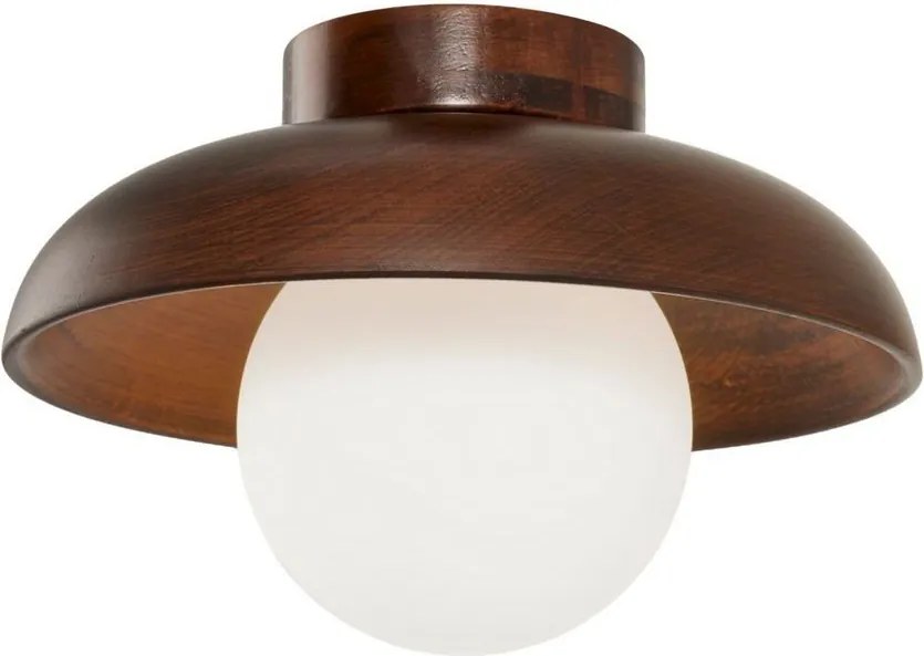 Hnědé stropní svítidlo se skleněným stínidlem ø 24 cm Elsa – Opviq lights