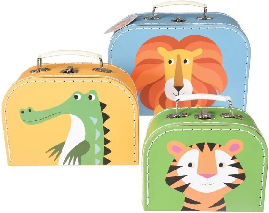 Sada 3 dětských kufříků Rex London Colourful Creatures | BIANO