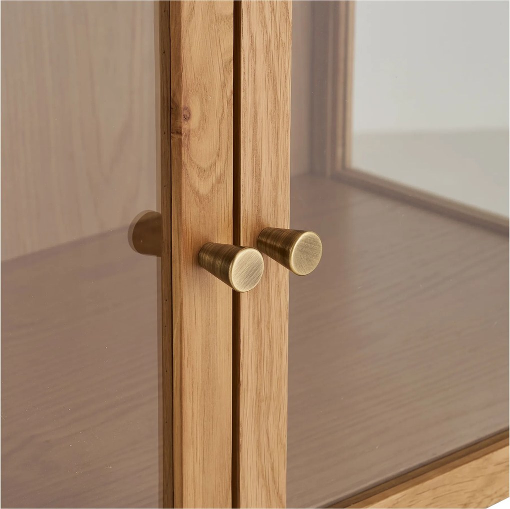 House Nordic Prosklený kabinet ZAMORA 126x90cm dub 3001501