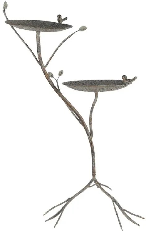 Kovové pítko pro ptáčky se 2 miskami Pimpelmees – 38x43x78 cm
