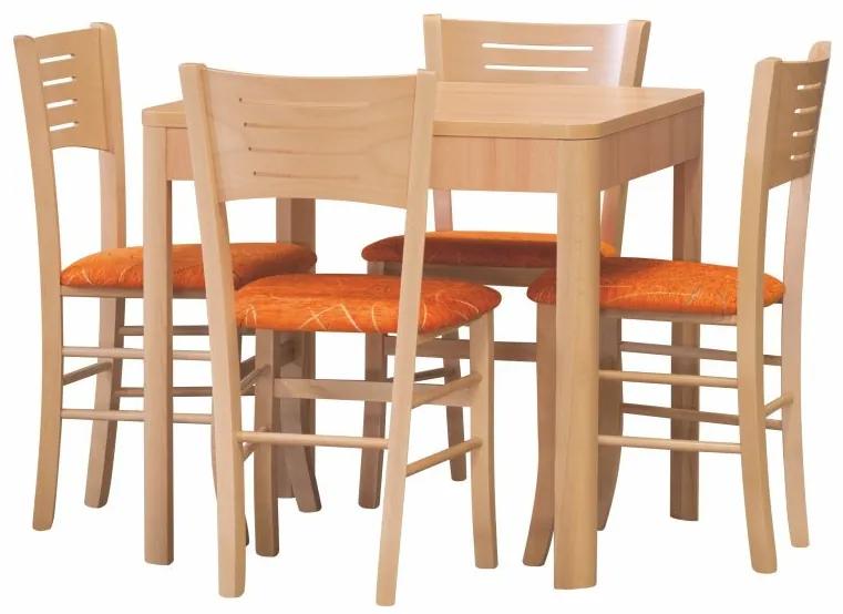Stima Dřevěná jídelní židle VERONA látka | Odstín: buk,Sedák: bolton new arancio 1