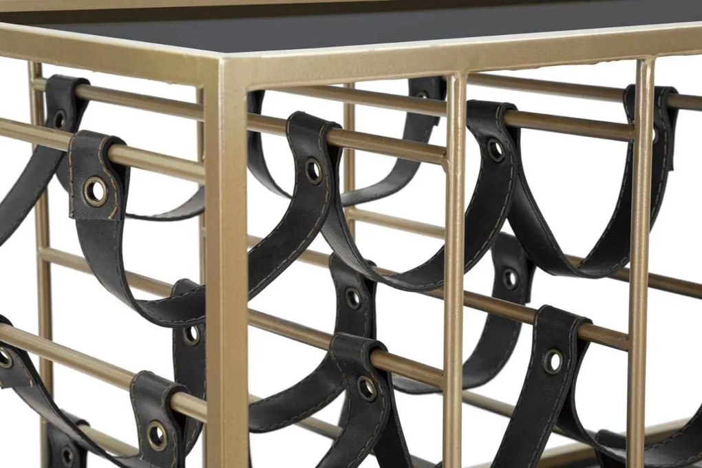 Designový servírovací vozík Acheron 79 cm černý / zlatý