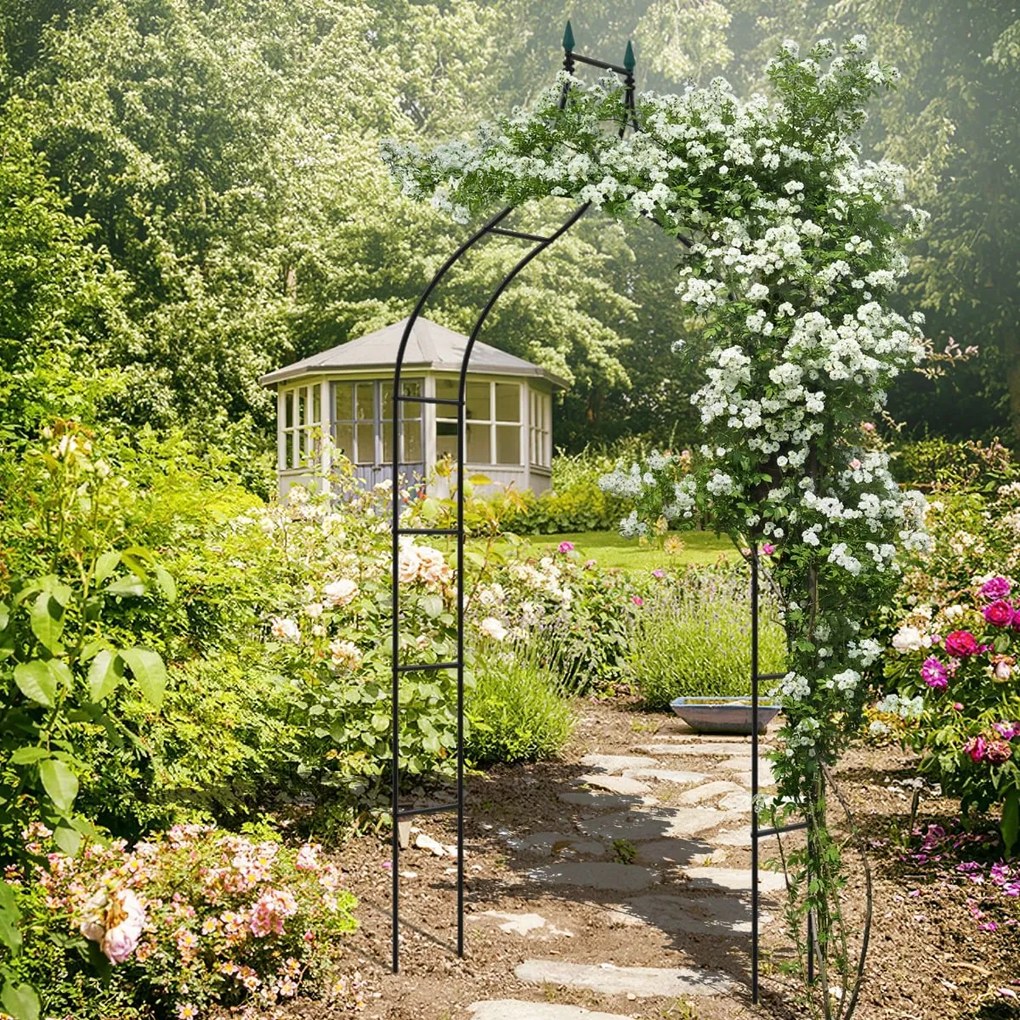 Costway Rose arch kovový zahradní oblouk v gotickém stylu oblouková růže