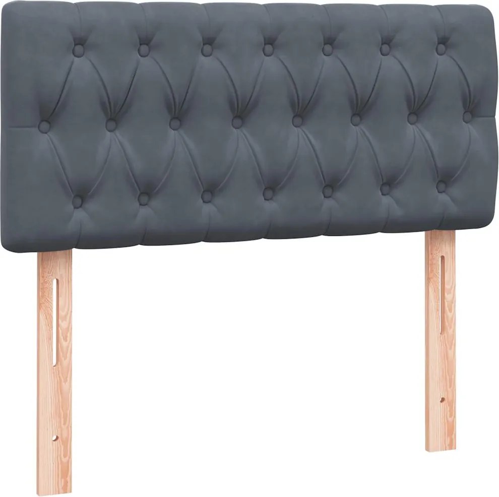 Box spring postel s matrací tmavě šedá 80x220 cm samet 3316522