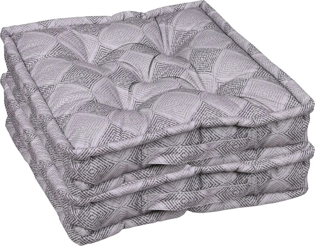 Go-De Textil Sada zahradních podsedáků Raute (polštářek, 2 kusy, šedá)