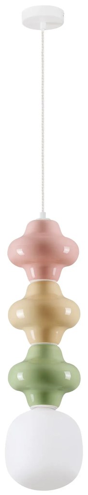 LED růžovo-žluto-zelené moderní svítidlo Clio