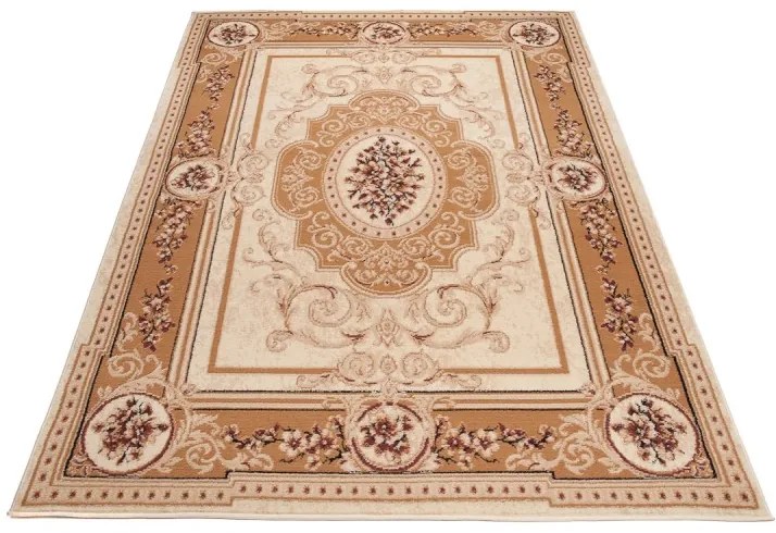 Klasický kusový koberec ATLAS F744A Krémový Rozměr: 130x190 cm