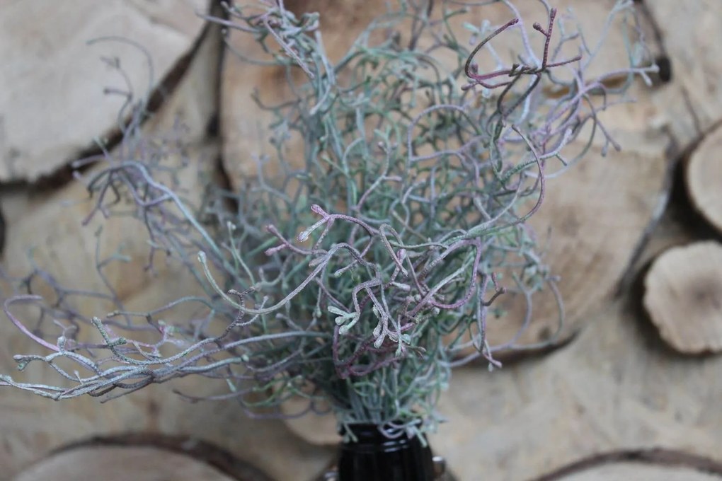 Fialově zelená umělá rostlinka senecio 40cm