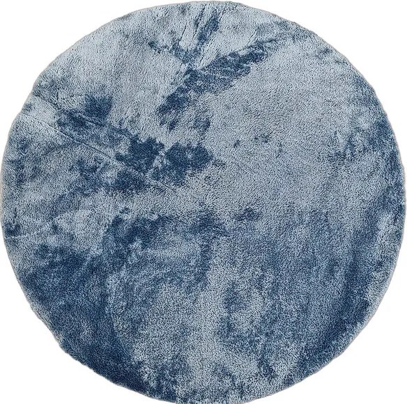 HU Kruhový modrý koberec Plush Deluxe Modry-kruh Rozměr: 120x120 cm