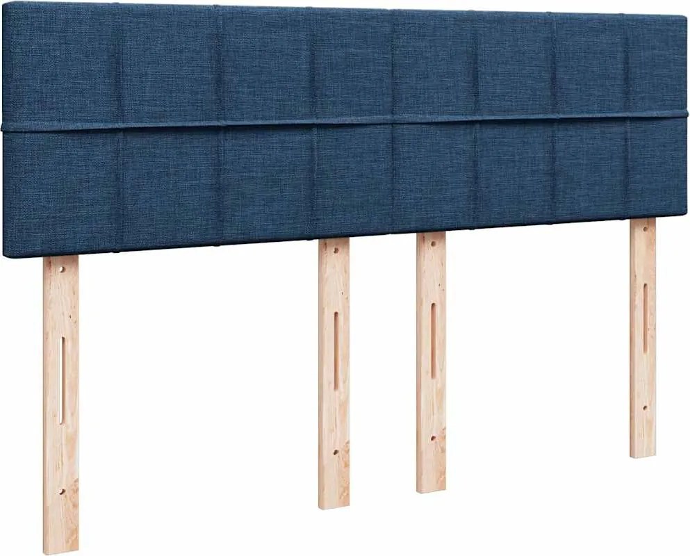 Box spring postel s matrací modrá 140x200 cm textil 3287097