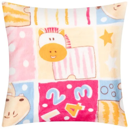 Bellatex Polštářek ELLÍK dětský motiv 35x40 cm Patchwork Růžová,Modrá,Žlutá