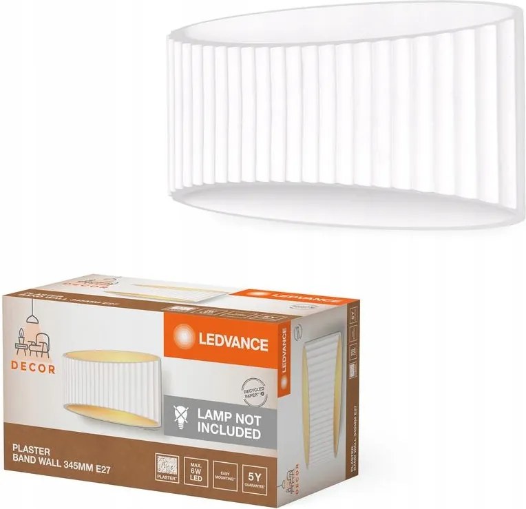 Dekorativní nástěnná lampa Svítidlo na omítku E27 Bílý Decor Ledvance