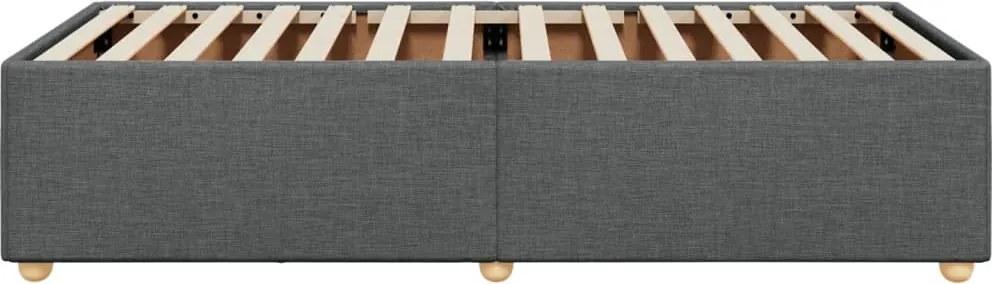 Rám postele bez matrace tmavě šedá 100 x 200 cm textil 3284709