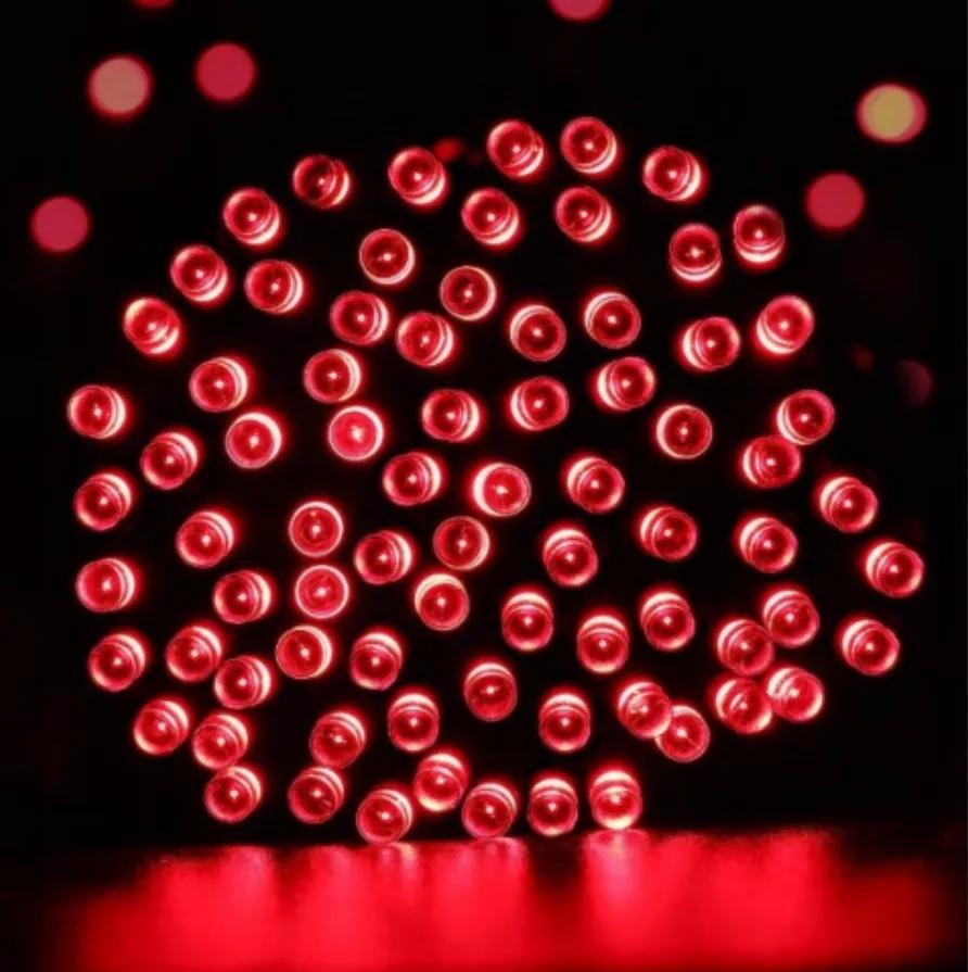 Vánoční osvětlení venkovní/vnitřní - 100 LED - červená, 8 režimů, 8m