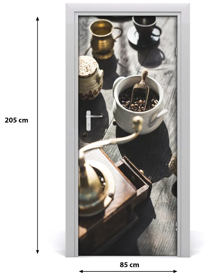 Fototapeta samolepící na dveře mlýnek na kávu 85x205 cm