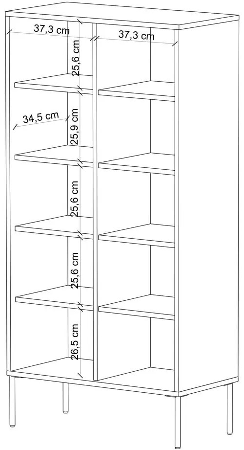 Bílá šatní skříň 80x160 cm Merlin - Skandica
