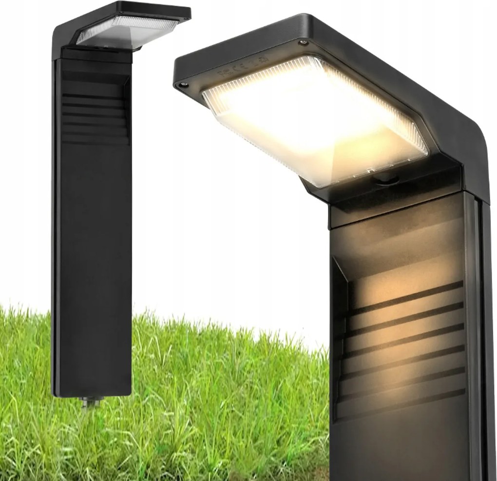 Solární LED zahradní lampa na zahradní sloup se senzorem soumraku