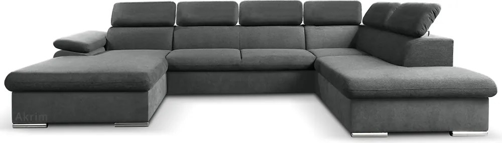 Sedací souprava COOL II | 191x343x220 cm | rozkládací + 2x úložný prostor | LEVÁ | lounge 21 tmavě šedá