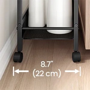 Pojízdný kuchyňský vozík Vasagle Compi 77 cm hnědý/černý