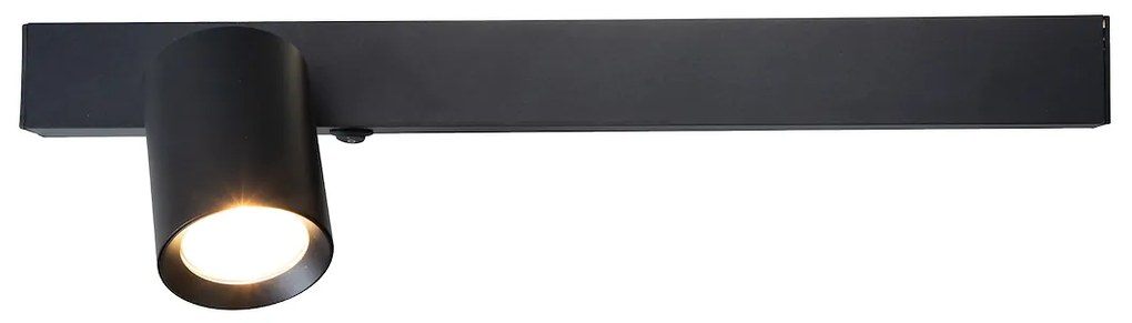 Nástěnné svítidlo Magnet Left, 1x černé kovové stínítko + 1x LED 5W, b