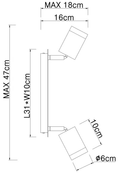 Globo 54032-2B - Bodové svítidlo JOSEBA 2xE27/60W/230V