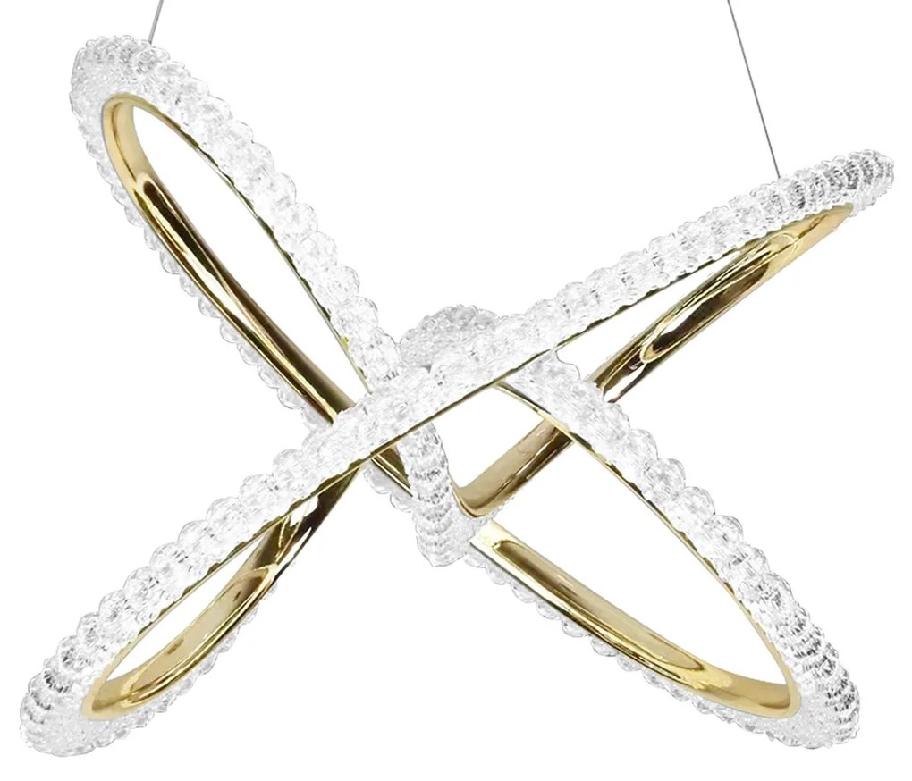 Toolight Moderní LED osvětlení Double Circle G035-CP zlaté