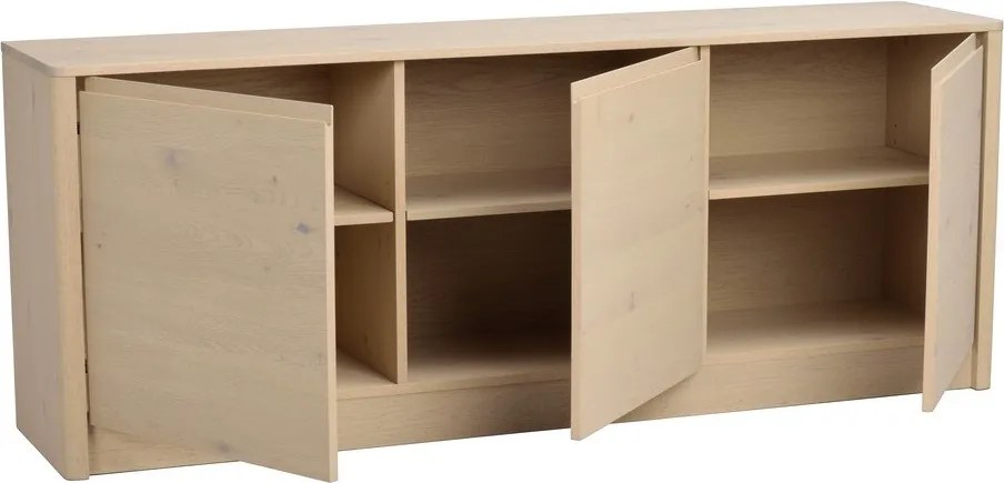 Komoda v dekoru dubu ve světle přírodní barvě 180x70x40 cm Melstone – Rowico