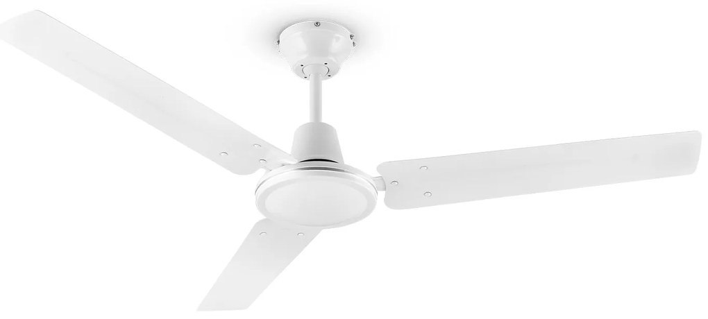 Klarstein Spin Doctor, bílý, 55 W, stropní ventilátor, 122 cm, 3 ramena, nerezavějící ocel