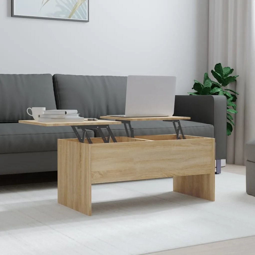 vidaXL Konferenční stolek 102 x 50,5 x 46,5 cm kompozitní dřevo [809723] Barva: Černá