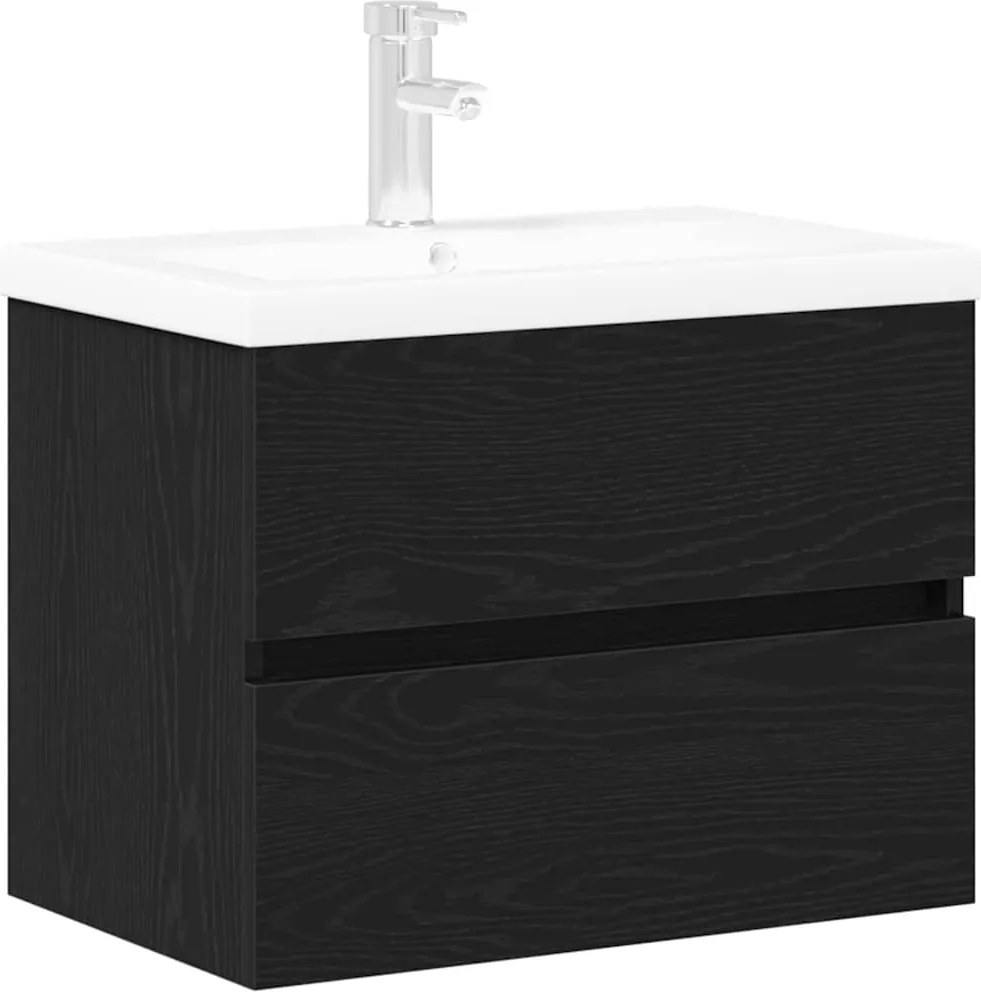 Skříňka pod umyvadlo Černý dub 60 x 39 x 62 cm Kompozitní dřevo 3333143