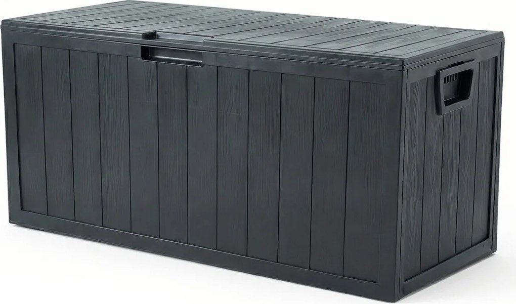 Plastový zahradní úložný box VEREDO - šedý