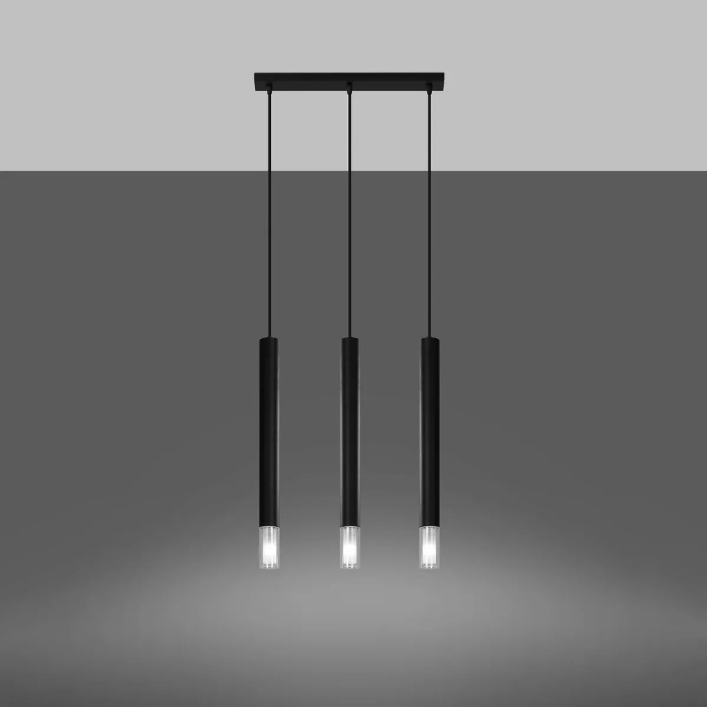 Sollux Lighting Závěsné svítidlo WEZYR 3 Černá
