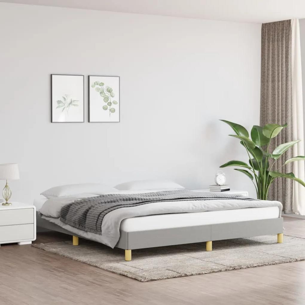 Rám postele světle šedý 180x200 cm textil - Default Title