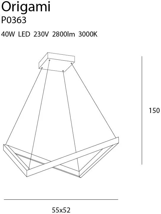 Maxlight Závěsné svítidlo Maxlight P0363 ORIGAMI