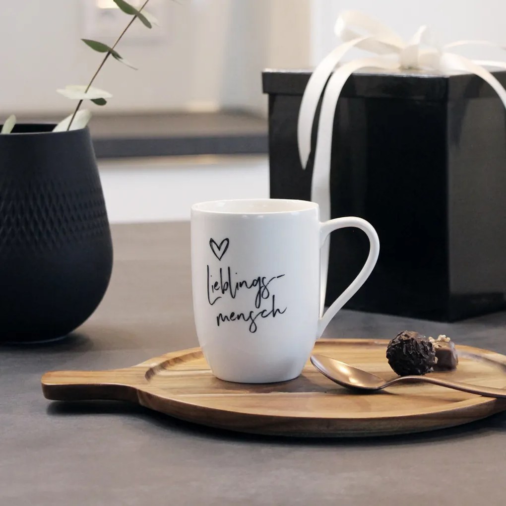 Villeroy&Boch Villeroy & Boch Statement hrnek s uchem Lieblingsmensch, 11,5 × 8 × 10,4 cm, 290 ml