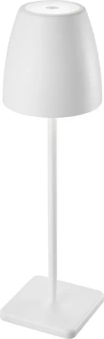 NV 9121911 Venkovní stolní lampa COLT bílý litý hliník a akryl LED 2W 3000K IP54 62st. 5V DC vypínač na těle USB kabel stmívatelné - NOVA LUCE