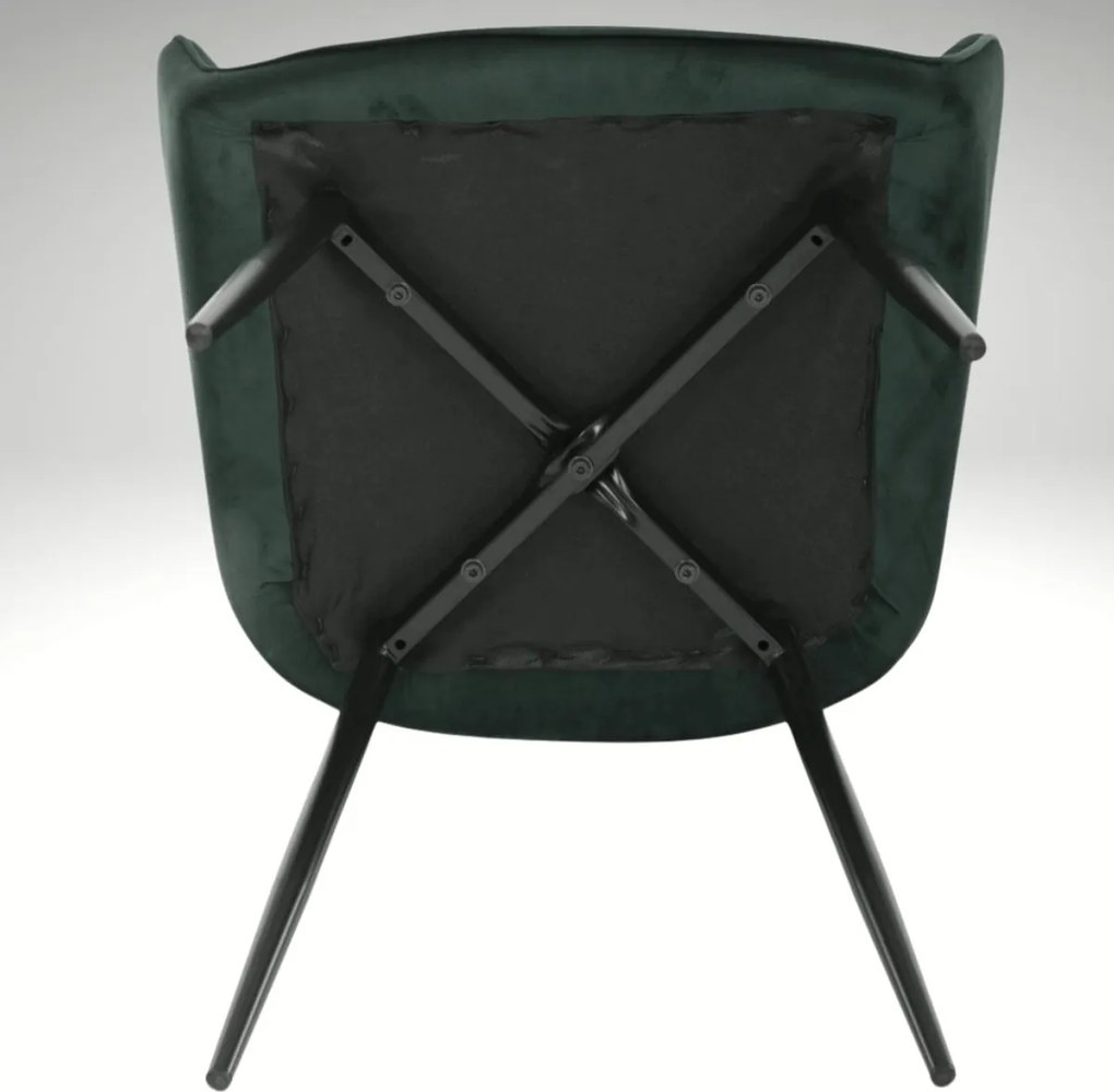Vikio Jídelní set pro 6 osob 160x90 cm dub noha U zelená židle s područkami VJS166-6Z