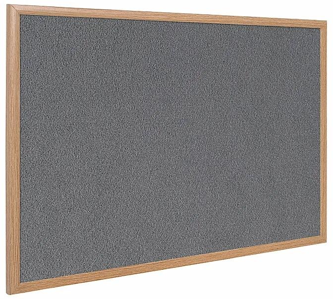 Textilní nástěnka dřevěný rám 70 x 100 cm (šedá)