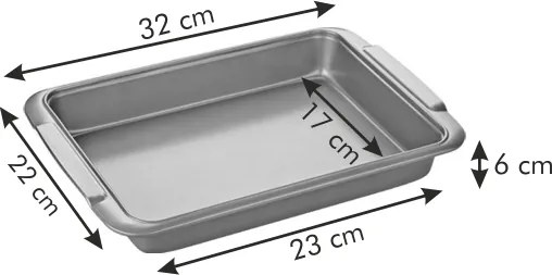 TESCOMA plech na pečení hluboký DELÍCIA GOLD 32x22 cm