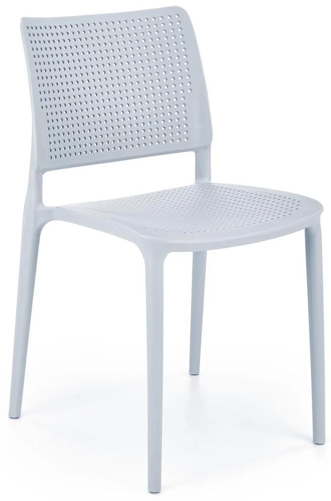 Světle modrá plastová židle K514