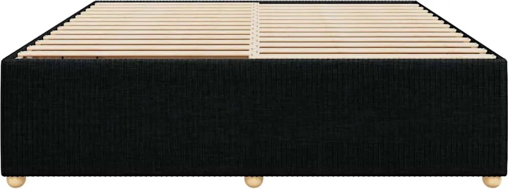 Rám postele bez matrace černý 200 x 200 cm textil 3284965