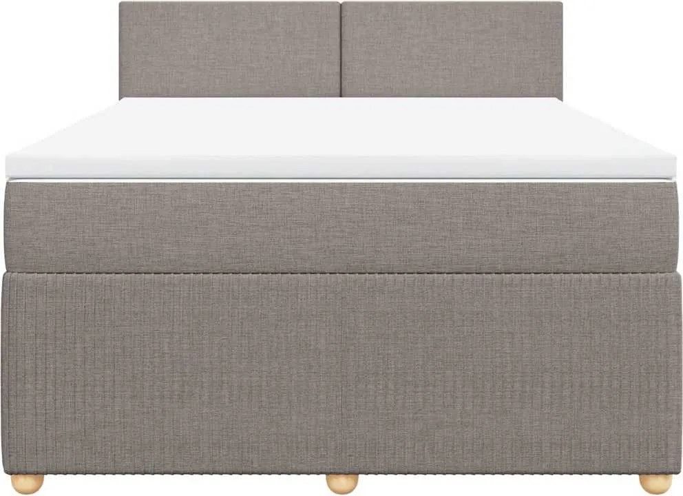 Box spring postel s matrací taupe 140x200 cm textil 3289776