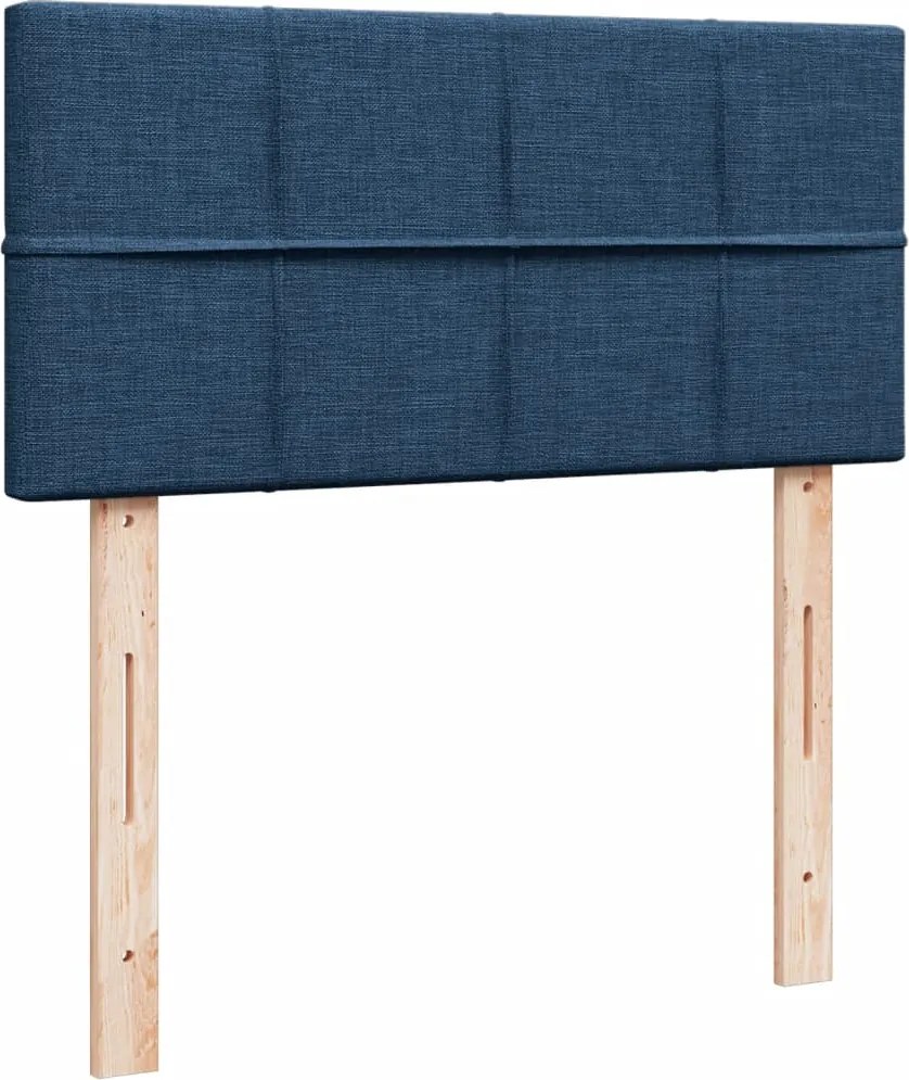 Box spring postel s matrací modrá 100 x 200 cm textil 3285805