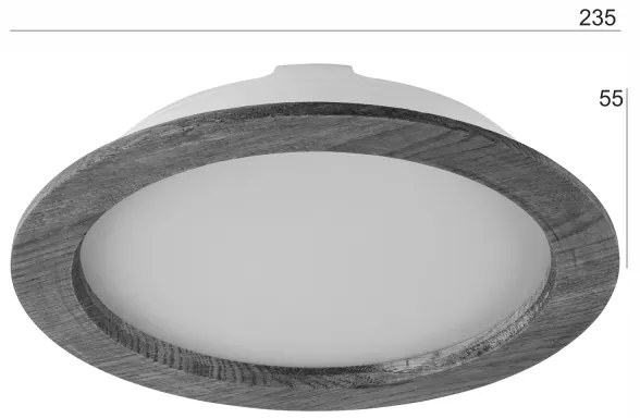 LED Podhledové svítidlo WOODY SPOT LED/23,5W/230V 4000K třešeň pr. 23,5 cm